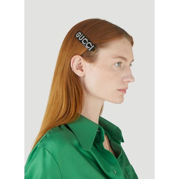 Gucci | Accessories | Gucci Women Crystallogo Single Hair Clip | Poshmark